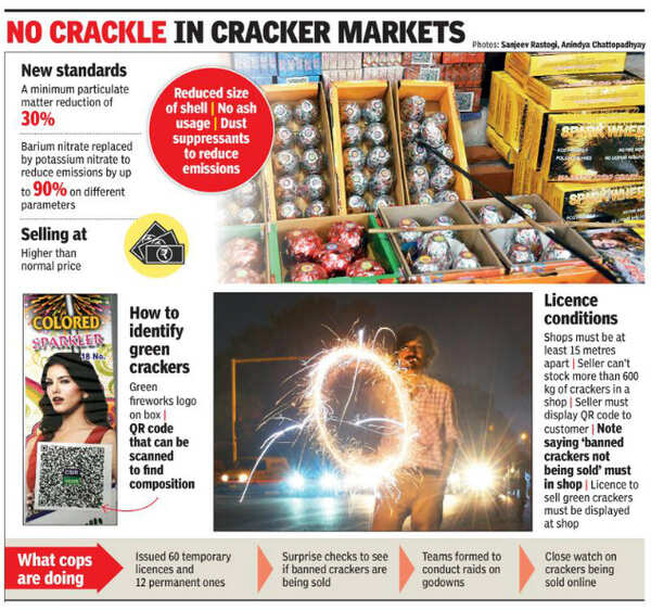 Green crackers yet to clear licence hurdle in Delhi | Delhi News ...