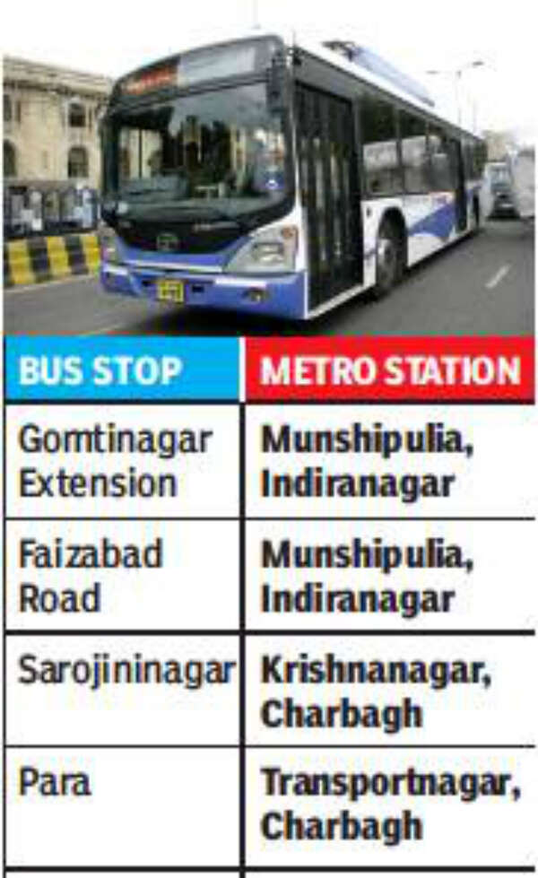 Bus service to connect outskirts to Metro stations | Lucknow News ...