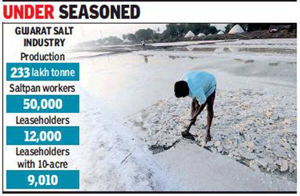 Rain washout: Salt production takes hit in Gujarat | Ahmedabad News ...