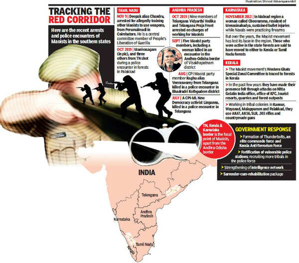 Is southern India the new Red Corridor of Maoists? | Chennai News ...