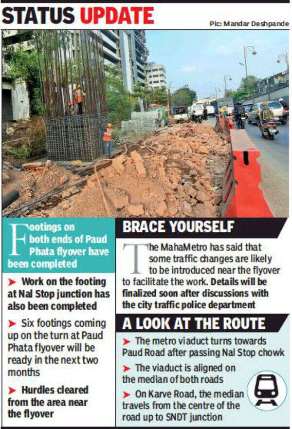 Pune: Work on column footing for Metro done at Nal Stop | Pune News ...