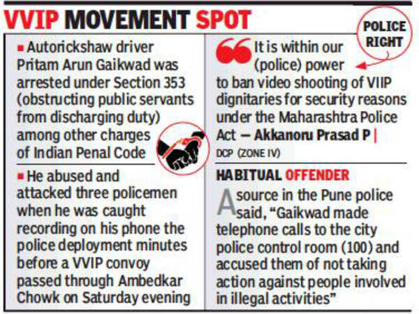 Pune: Auto driver held for capturing images of cop deployment for VVIP ...