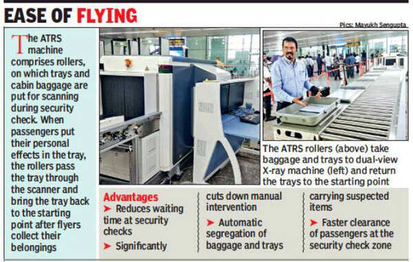 Kolkata airport: New tray management system to reduce flyers’ queues in ...
