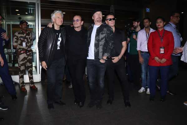 Irish rock band U2 arrives in Mumbai for their performance; band ...