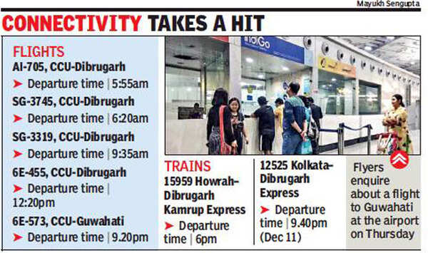 CAB protests: Flights cancelled, airlines promise refund | Kolkata News ...