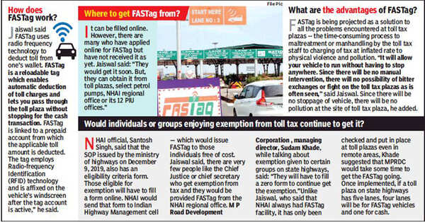Here's all you need to know about FASTag | Bhopal News - Times of India