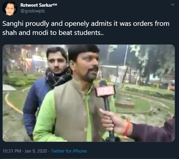 FAKE ALERT: Video of BJP critic passed off as BJP-RSS supporter ...