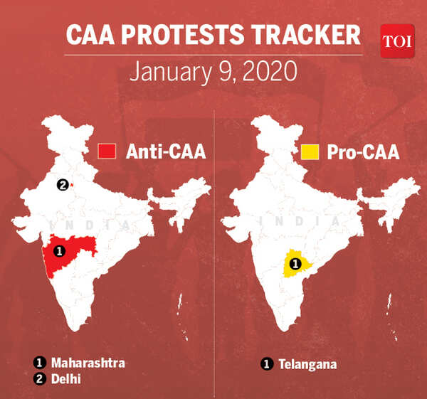 Infographic: CAA protests tracker | India News - Times of India