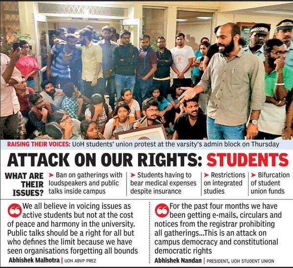 Protest at University of Hyderabad over admin ‘apathy’ on medical ...