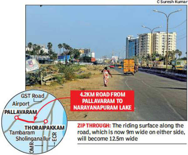 Chennai: Radial road to Pallavaram to turn into 6-lane stretch ...