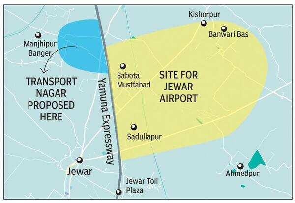 Jewar airport will have a transport hub next to it | Noida News - Times ...