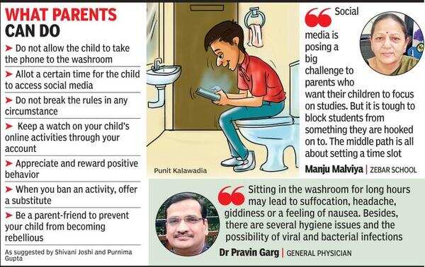 Kids’ texting while pooping is draining parents | Ahmedabad News ...
