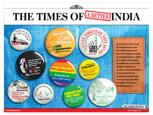 THE TIMES OF A BETTER INDIA - Times of India