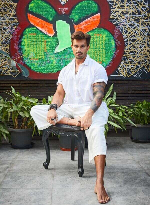 Karan Singh Grover makes neon-drenched abstract representations while ...