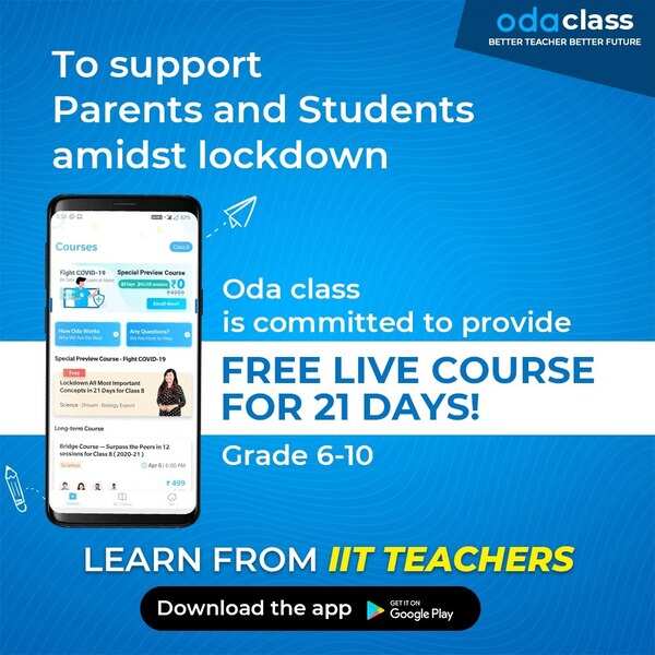 Oda Class offers free LIVE classes for 21 days to support students and ...