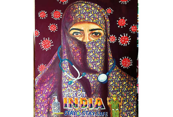 Coronavirus pandemic inspires artwork - Times of India