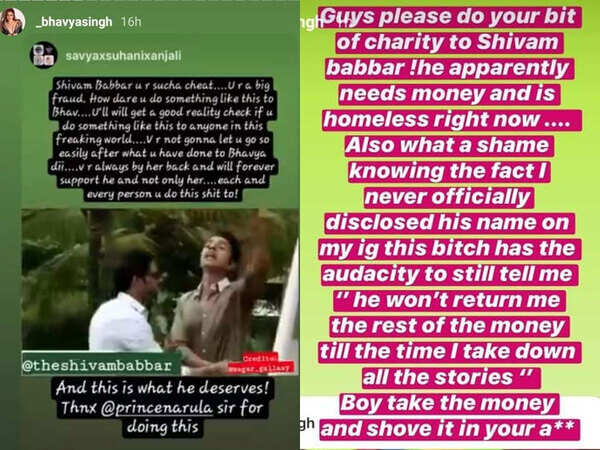 Splitsvilla X2 fame Bhavya Singh accuses Shivam Babbar of not returning ...