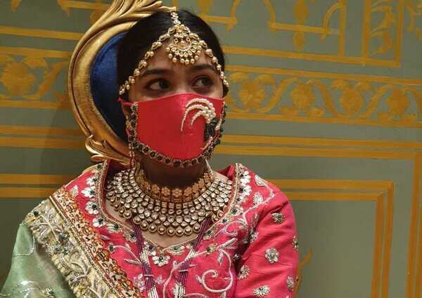 #LockdownFashion: Jaipur brides are matching masks with their lehengas ...