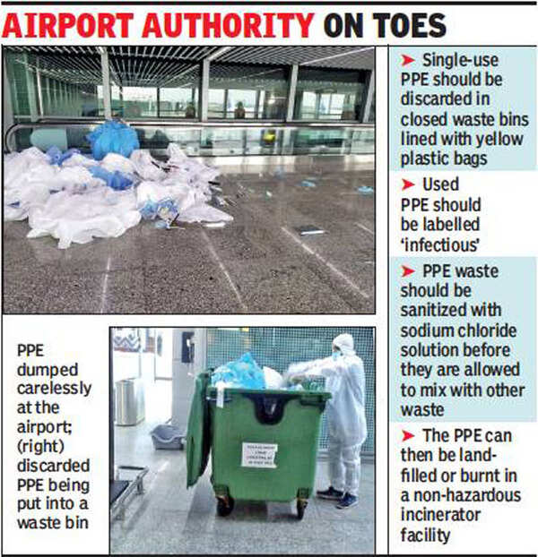 Carelessly discarded PPE at Kolkata airport trigger safety alarm ...