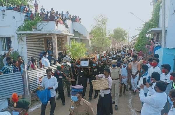 Havildar Palani: Mortal remains of martyr K Palani laid to rest in TN ...