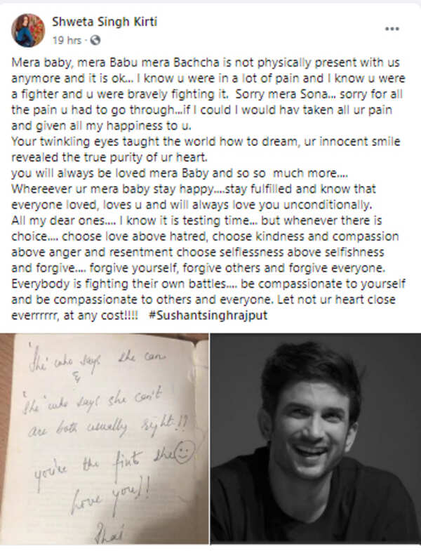 Sushant Singh Rajput handwritten note deleted: Sushant Singh Rajput's ...