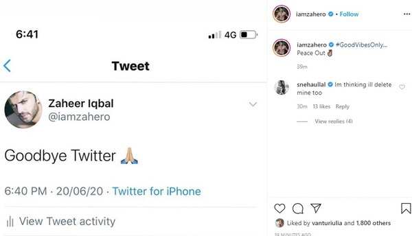 Sonakshi Sinha, Aayush Sharma, Saqib Saleem, Zaheer Iqbal and Sneha Ullal quit Twitter citing ...