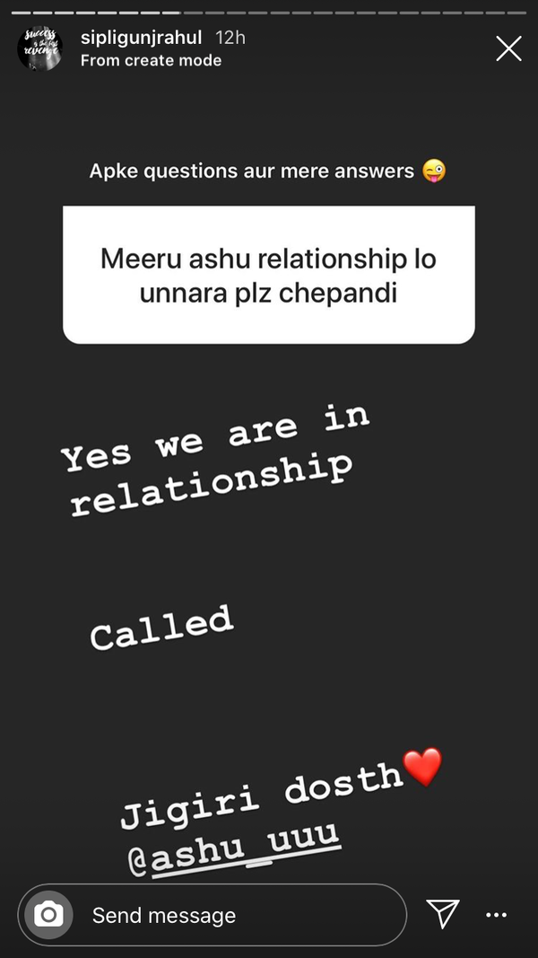 BB Telugu 3 winner Rahul Sipligunj opens up on his relationship with Ashu Reddy - Times of India