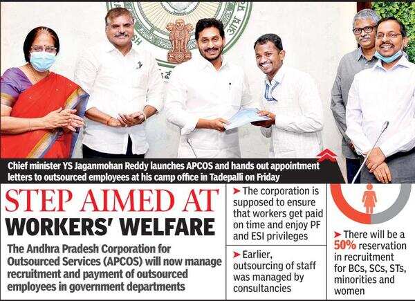 CM Jagan launches APCOS, recruits 50,000 outsourced staff | Vijayawada ...