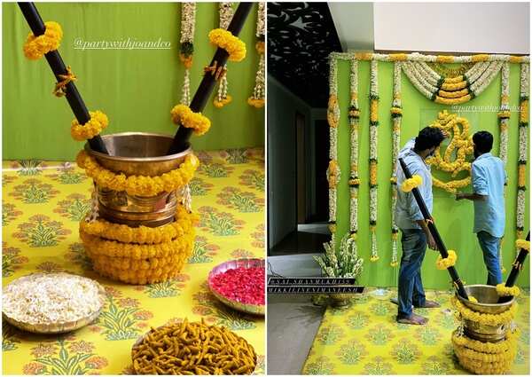 PICS: Niharika Konidela's intimate pasupu ceremony after the engagement ...