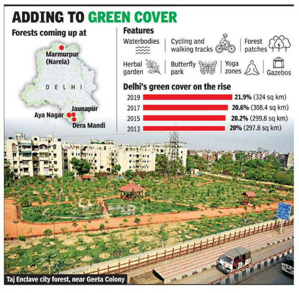 Fresh lungs: Four more forests for Delhi | Delhi News - Times of India