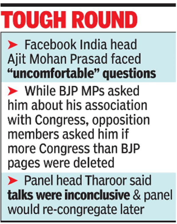 Facebook India head faces volley of 'uncomfortable' questions from MPs ...