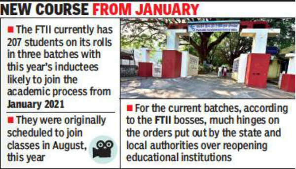 Five batches of pupils a crowd, FTII may cancel admissions for next ...
