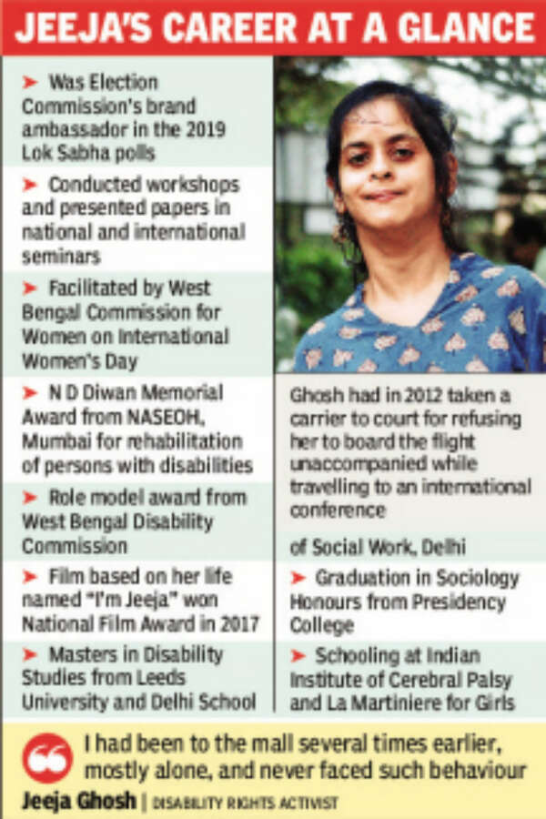 Kolkata’s disability-rights face faces mall barrier | Kolkata News - Times of India