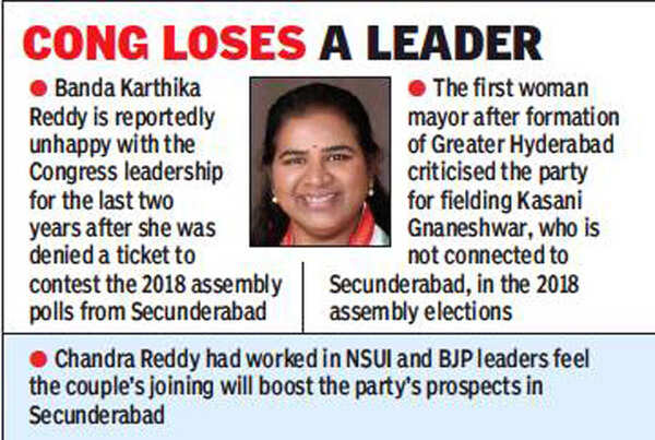 Telangana: Unhappy with Congress, former mayor Banda Karthika Reddy to ...