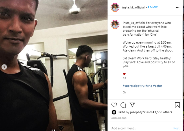 Soorarai Pottru actor KK talks about fitness regime that helped him ...