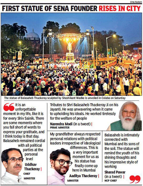 Balasaheb Thackeray’s statue brings friends and foes together | Mumbai ...
