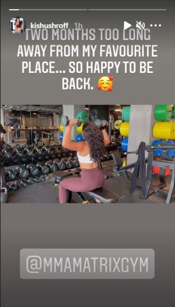 Tiger Shroff’s sister Krishna is happy to hit the gym after months ...