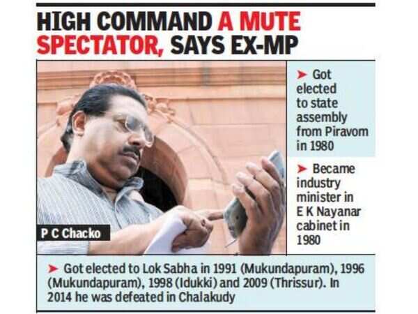 P C Chacko quits, says there’s no democracy in Congress | Kerala ...