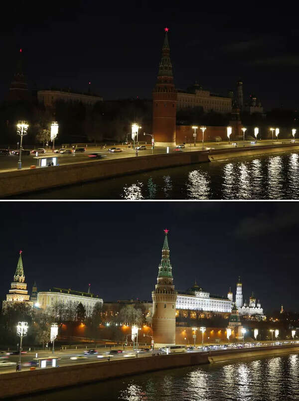 Cities worldwide dim lights to mark Earth Hour - Times of India