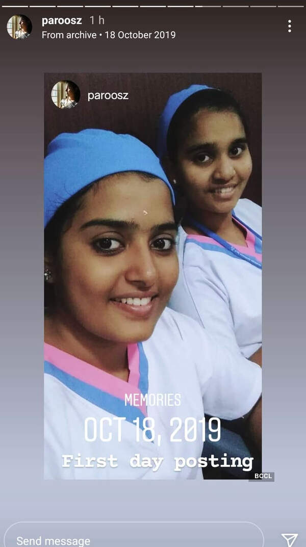 Nurse-turned-actress Vidhya Chandran gets nostalgic as she shares a few ...