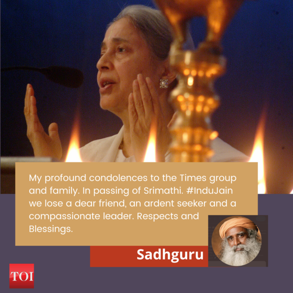 Tributes pour in for Times Group chairman Indu Jain | India News ...