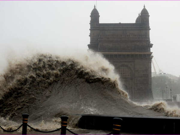 Photos: Cyclone Tauktae damages wall, footpath near Gateway of India ...