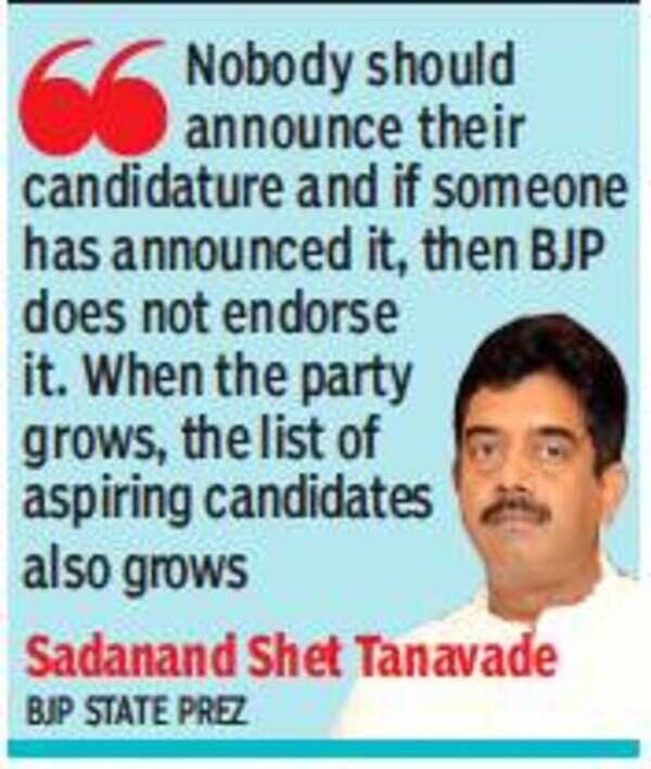 BJP doesn’t endorse Laxmikant Parsekar, Vinay Tendulkar candidature ...