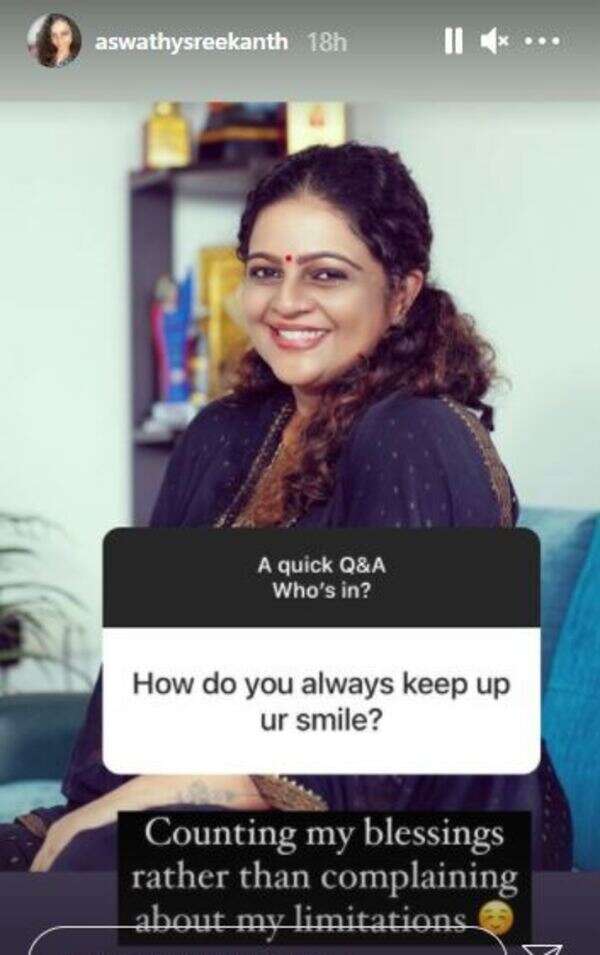 Mom-to-be Aswathy Sreekanth gives a hilarious reply to a netizen who ...