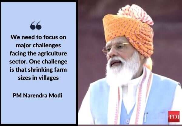 PM says shrinking farm sizes in villages a challenge | India News ...