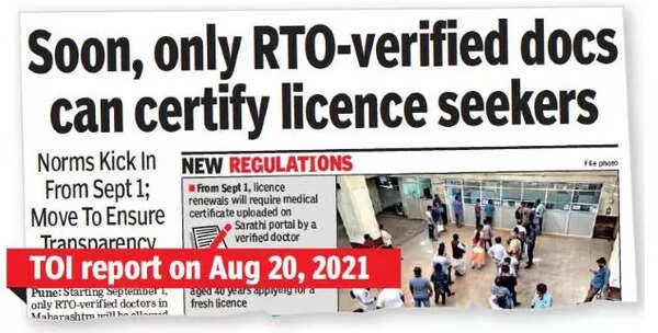 Doctors seek change in system to avoid visit to RTO for verification ...