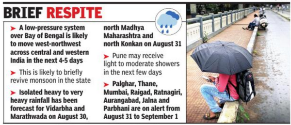 Monsoon to revive in Maharashtra; light rain forecast for Pune | Pune ...