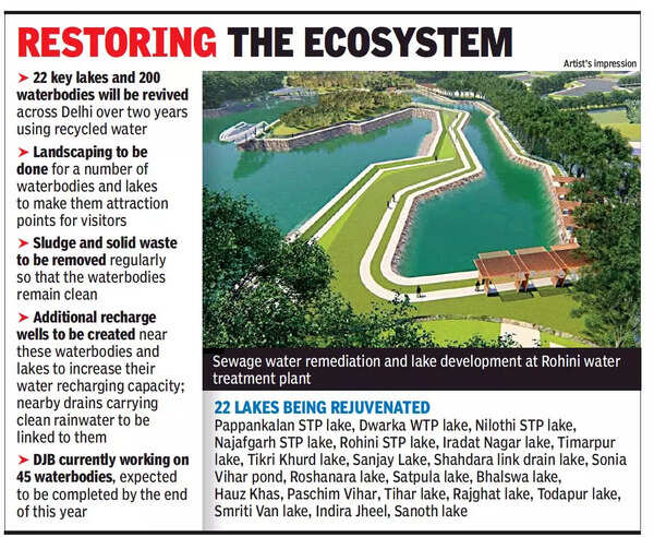 2-year deadline to revive Delhi’s 22 key lakes, 200 waterbodies | Delhi ...