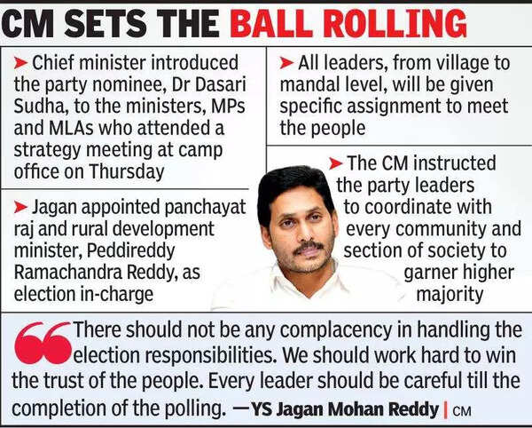AP CM YS Jagan Mohan Reddy calls for bigger victory in Badvel bypoll ...