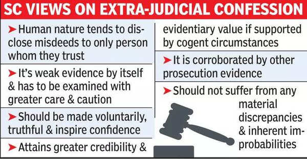 Accused unlikely to make extra-judicial confession of crime before ...